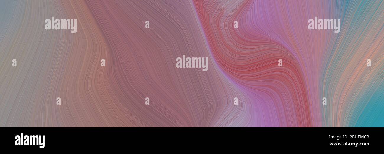 abstract flowing horizontal header with gray gray, antique fuchsia and ...