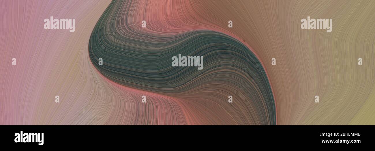 abstract flowing designed horizontal header with gray gray, dark slate ...