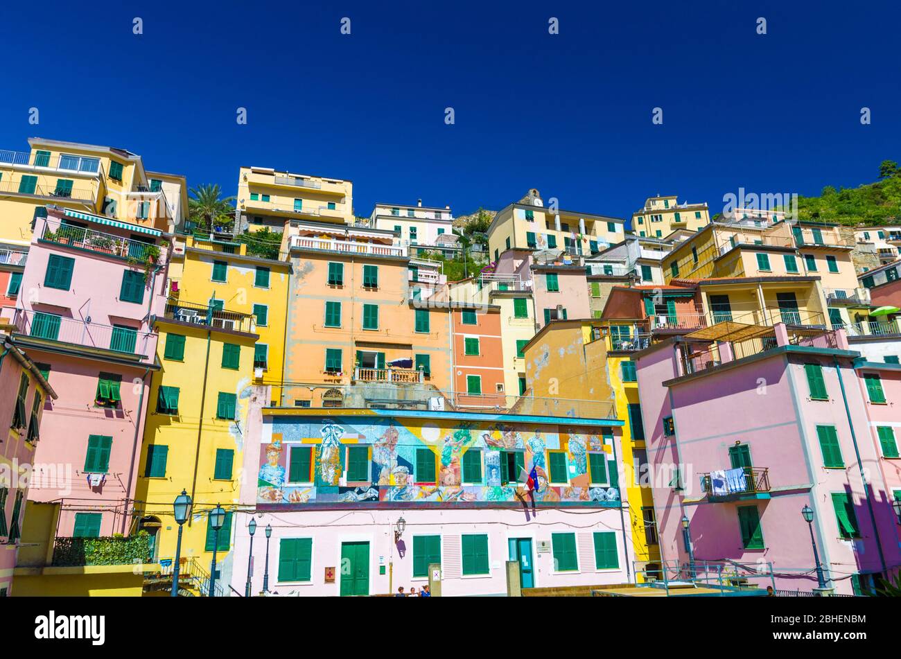 Buildings architecture in cinque terre five lands hi-res stock ...