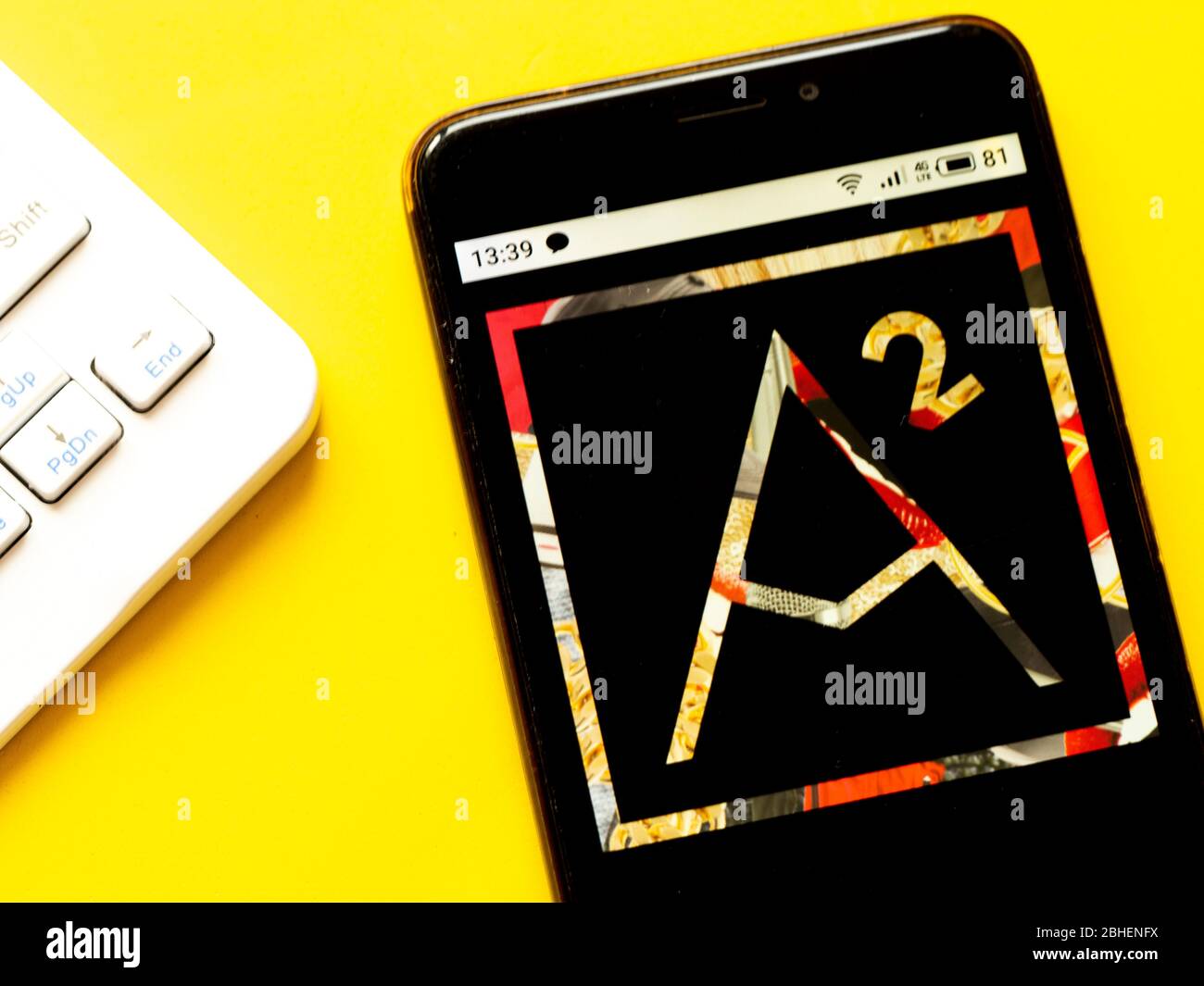 In this photo illustration Asquared logo is seen displayed on a ...