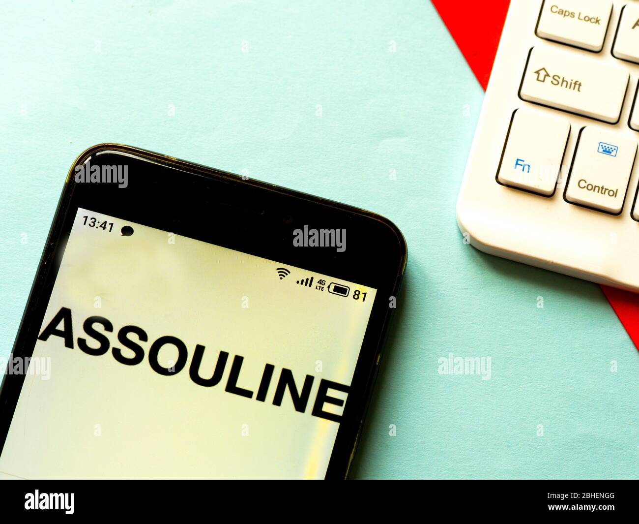 In this photo illustration Assoline logo is seen displayed on a ...