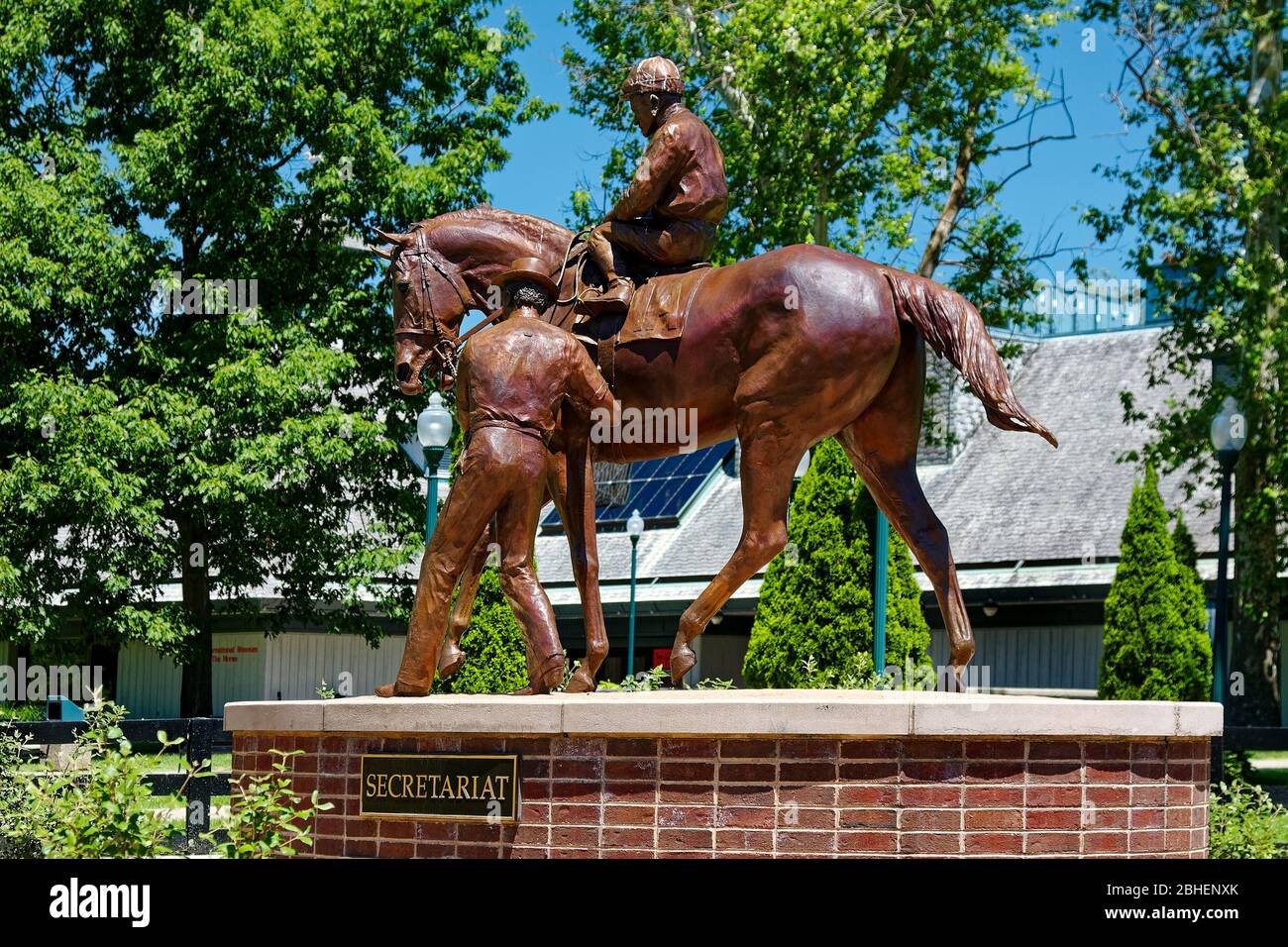 Secretariat sculpture, life-size bronze, equestrian statue, Triple ...
