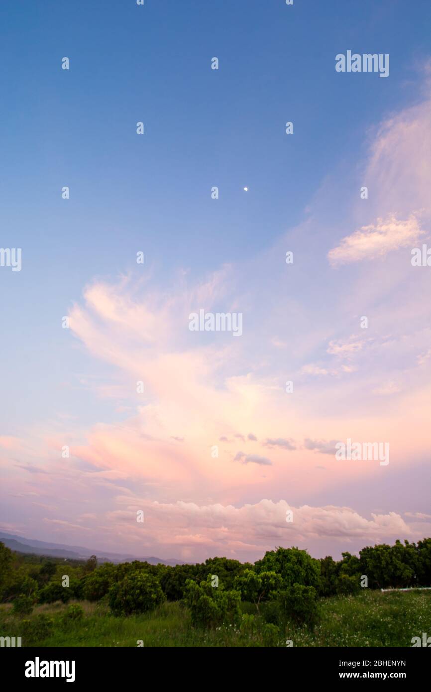 Clouds in blue sky in a clear day Stock Photo - Alamy