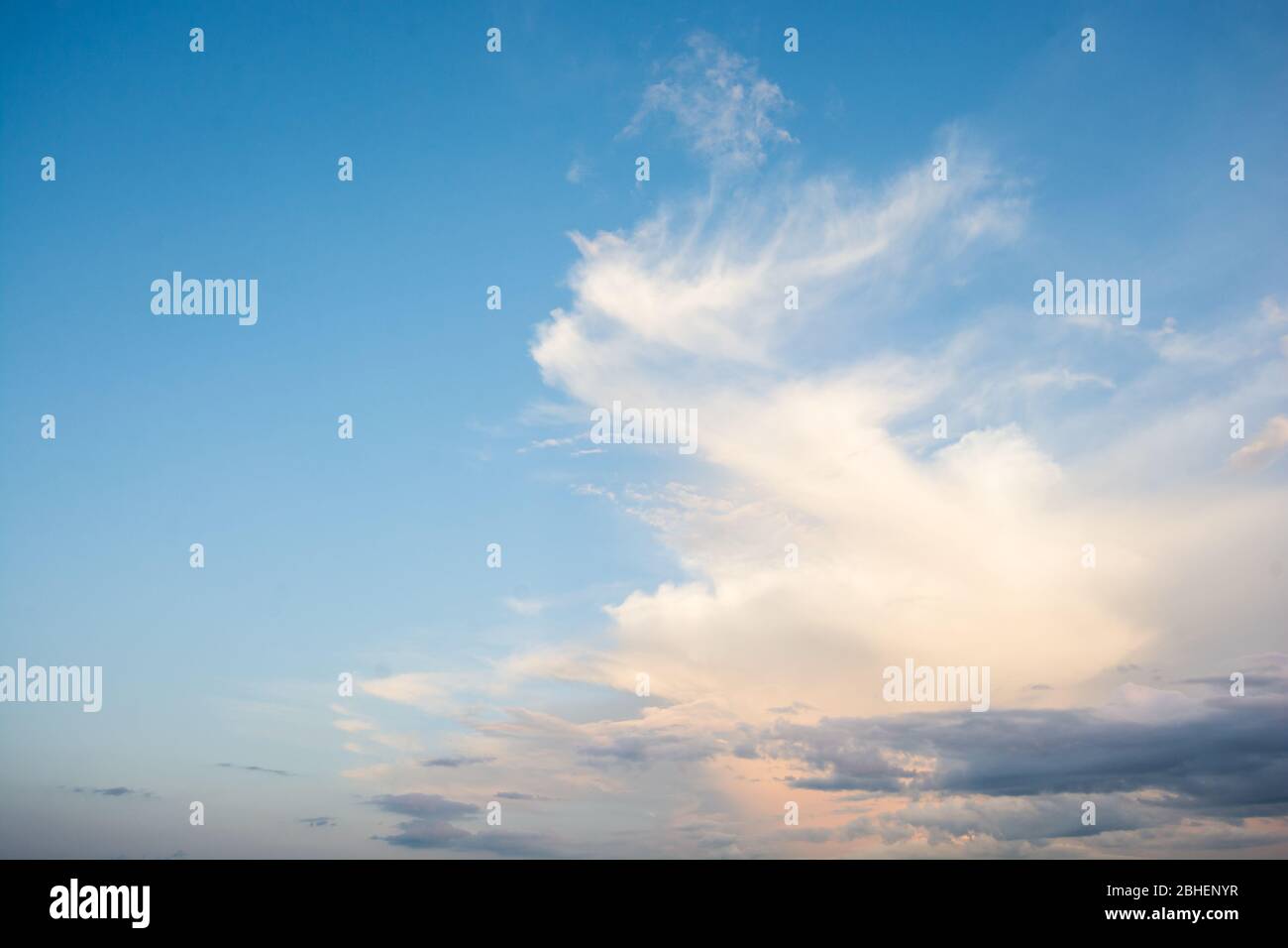 Clouds in blue sky in a clear day Stock Photo - Alamy
