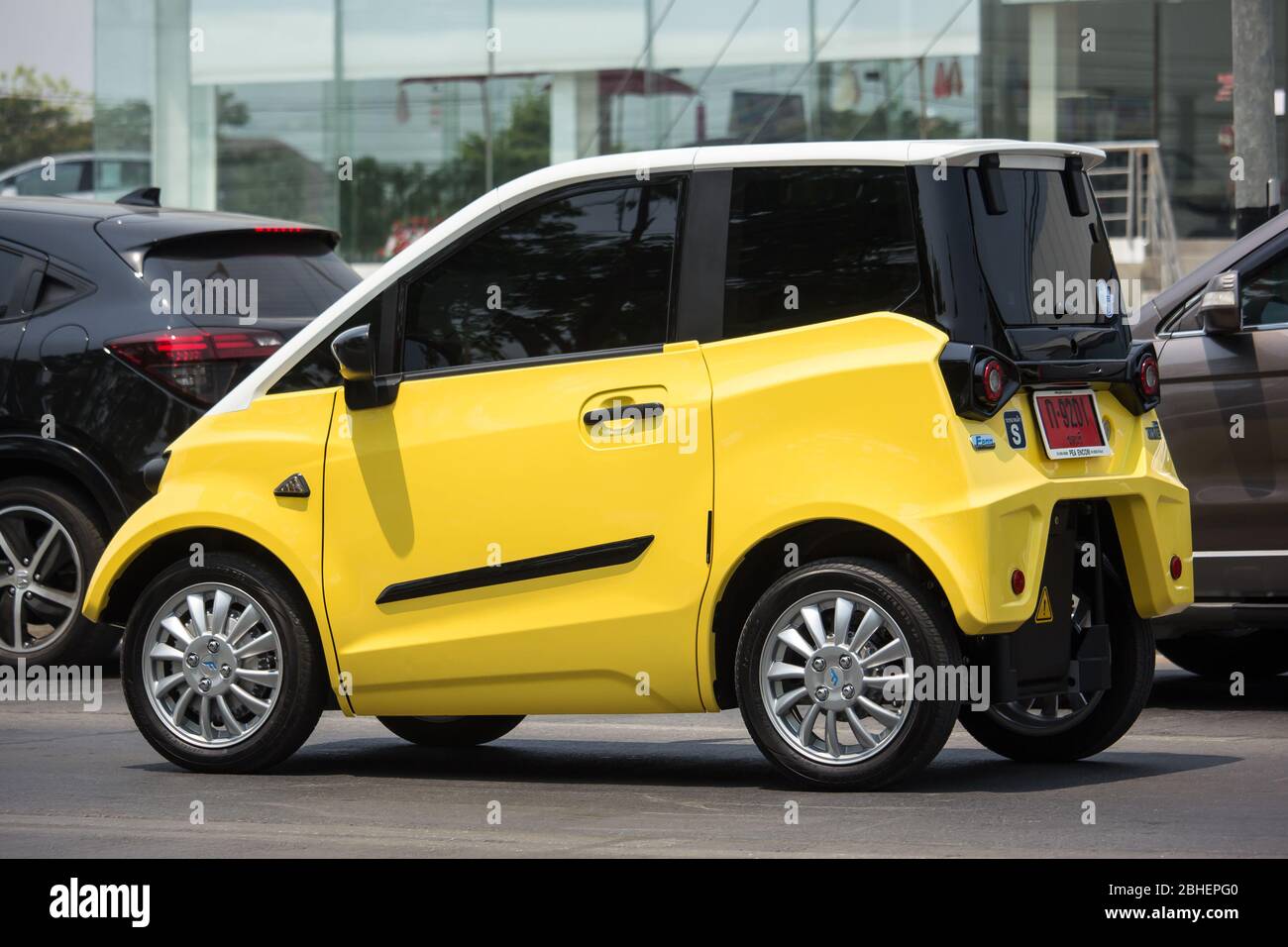Chiangmai, Thailand - April 21 2020: FOMM ONE Budget Electric Vehicle ...