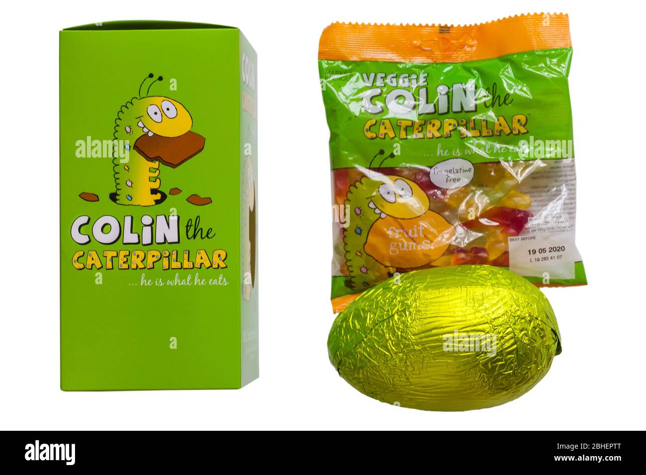 M&S Colin the Caterpillar chocolate Easter egg & pack of Veggie Colin ...
