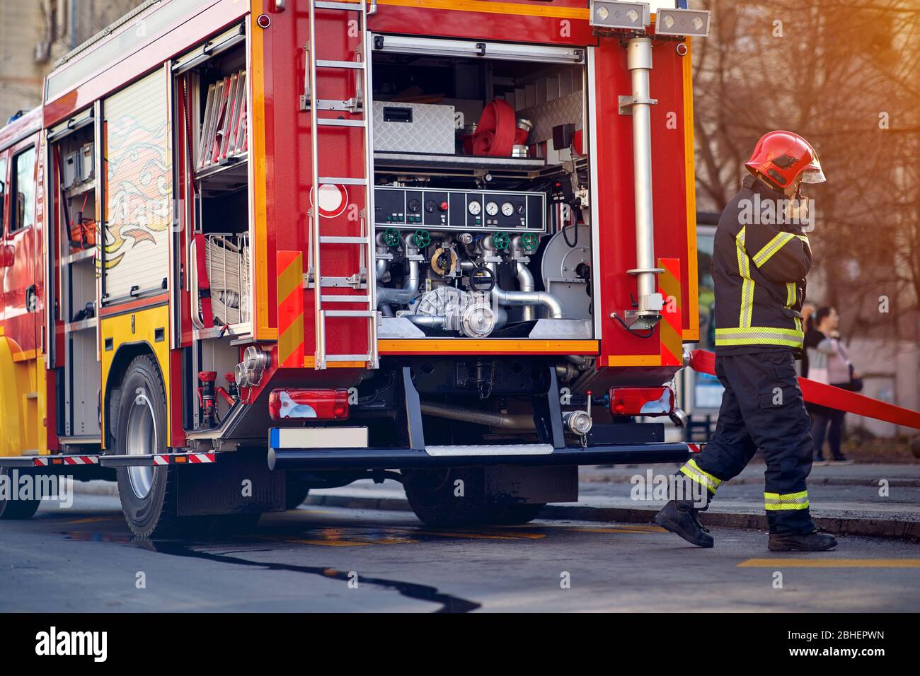 Firefighting scene hi-res stock photography and images - Alamy