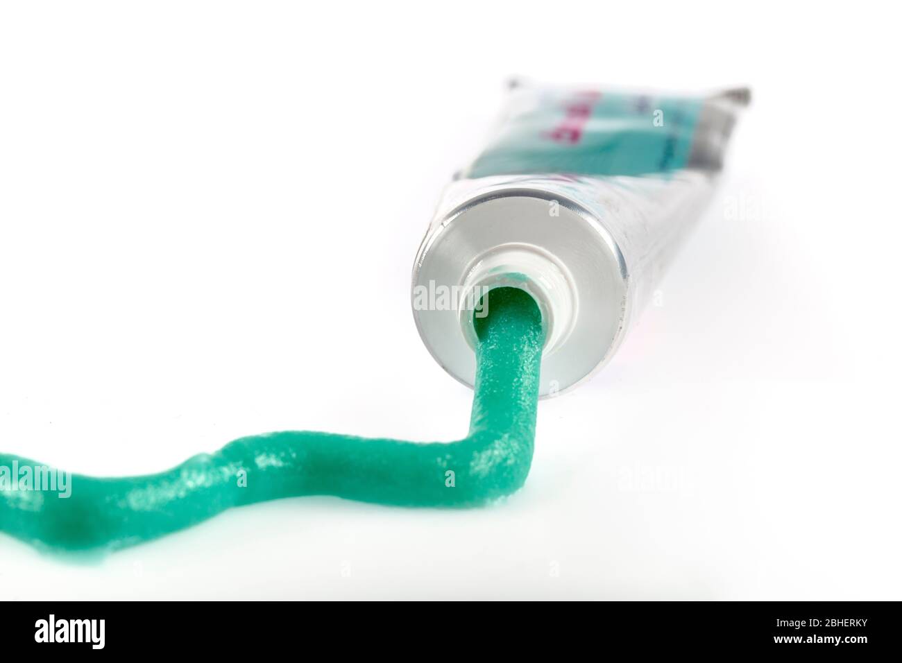 Tooth paste. Tube with toothpaste on white background Stock Photo - Alamy