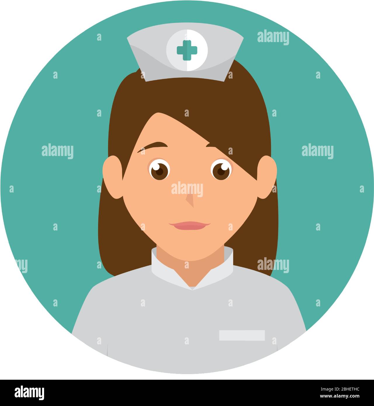 face of nurse professional isolated icon Stock Vector Image & Art - Alamy