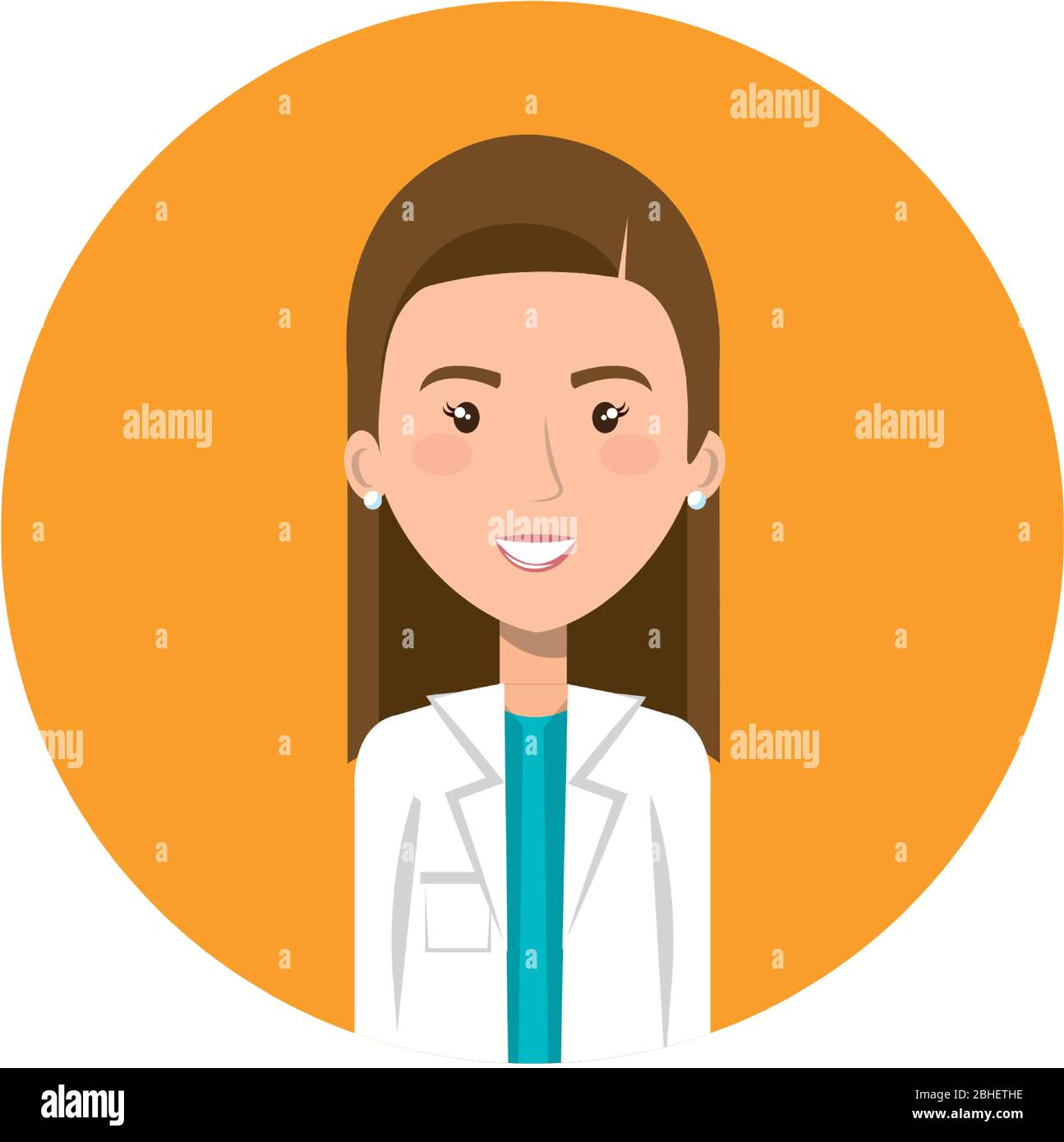 doctor female avatar in frame circular Stock Vector Image & Art - Alamy