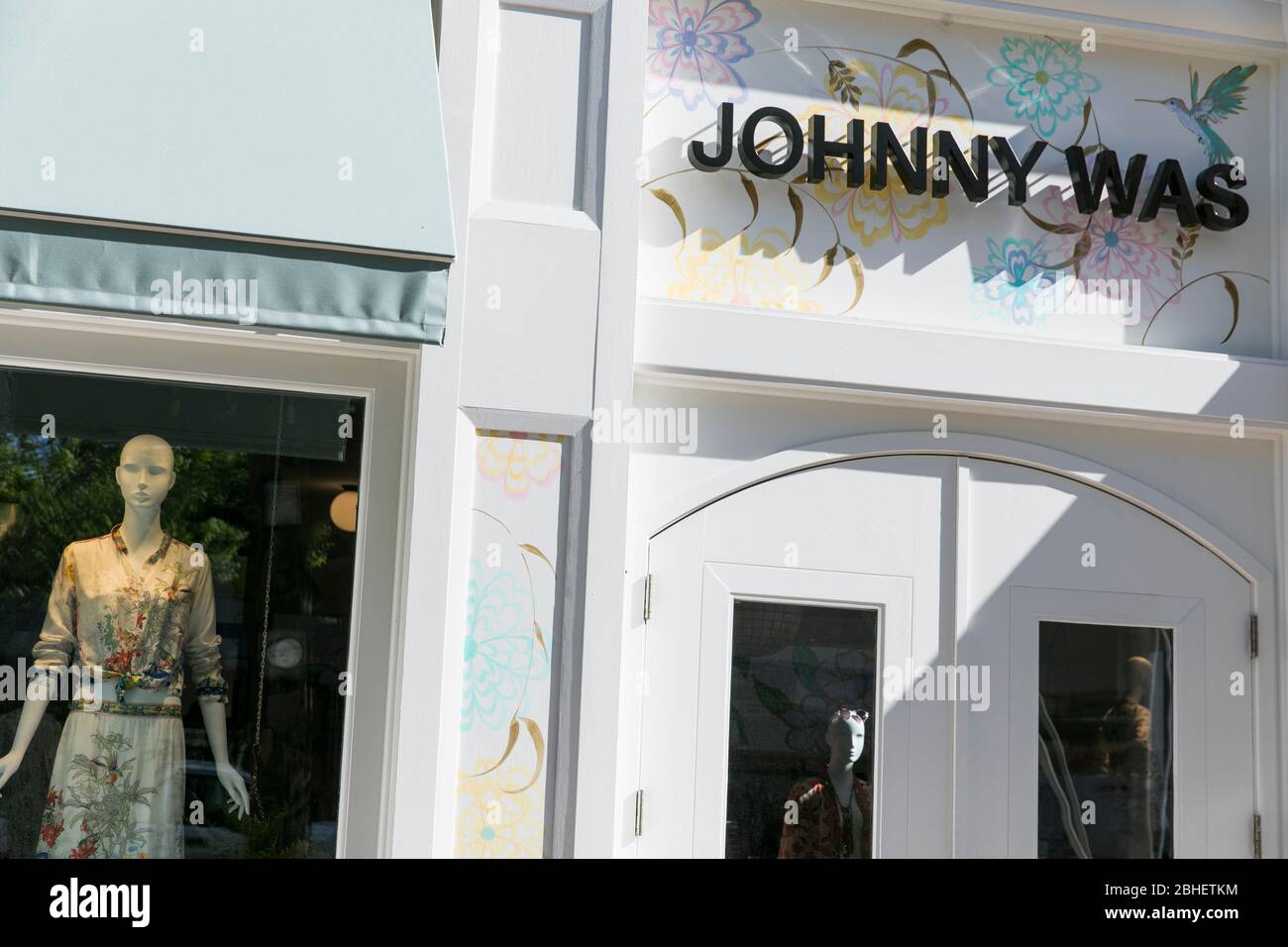 A logo sign outside of a Johnny Was retail store location in Bethesda ...