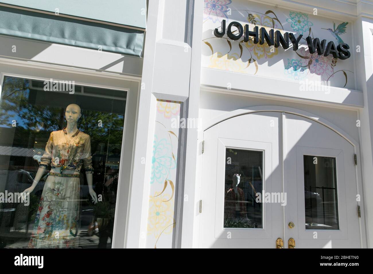 A logo sign outside of a Johnny Was retail store location in Bethesda ...