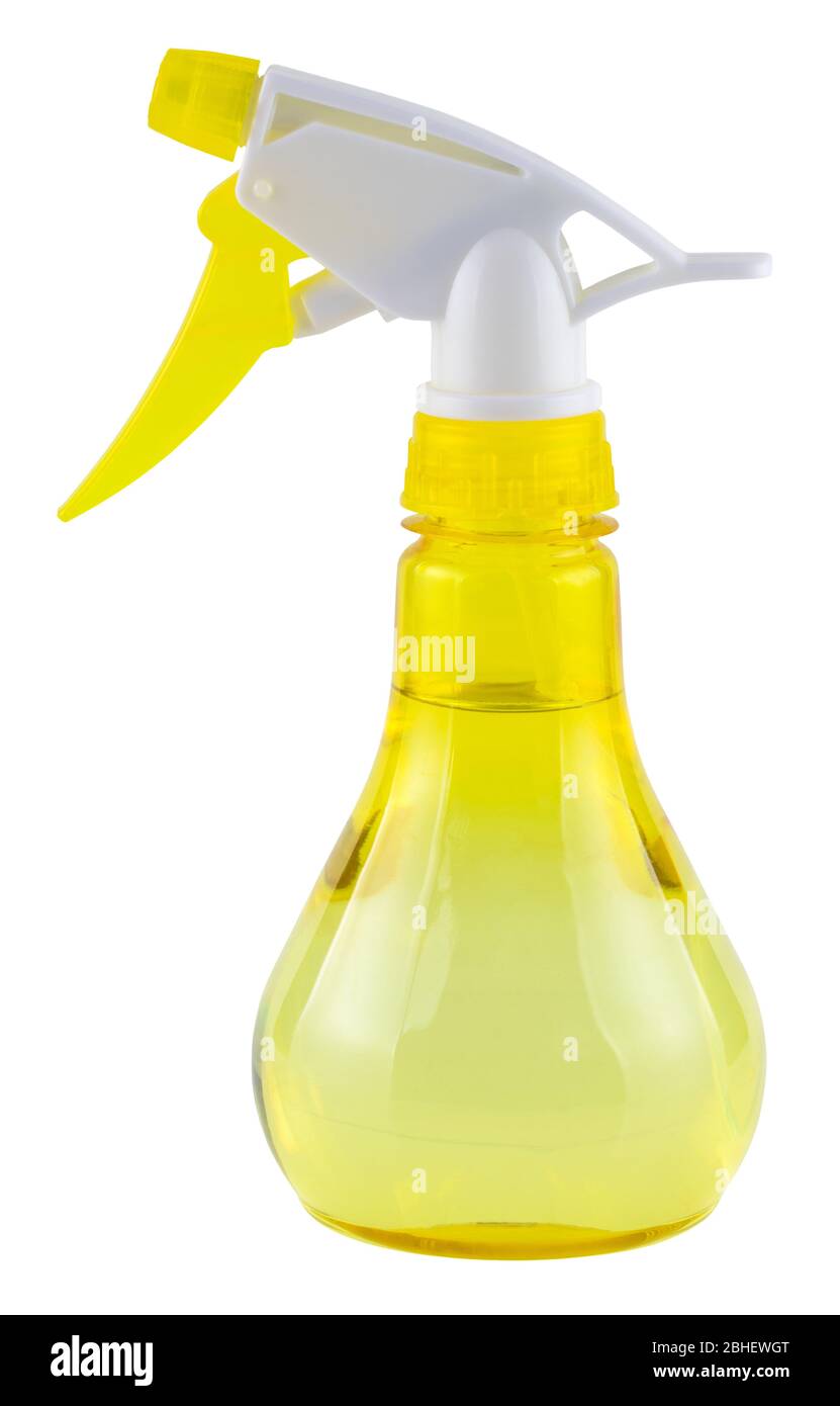 yellow plant sprayer isolated on white background Stock Photo - Alamy