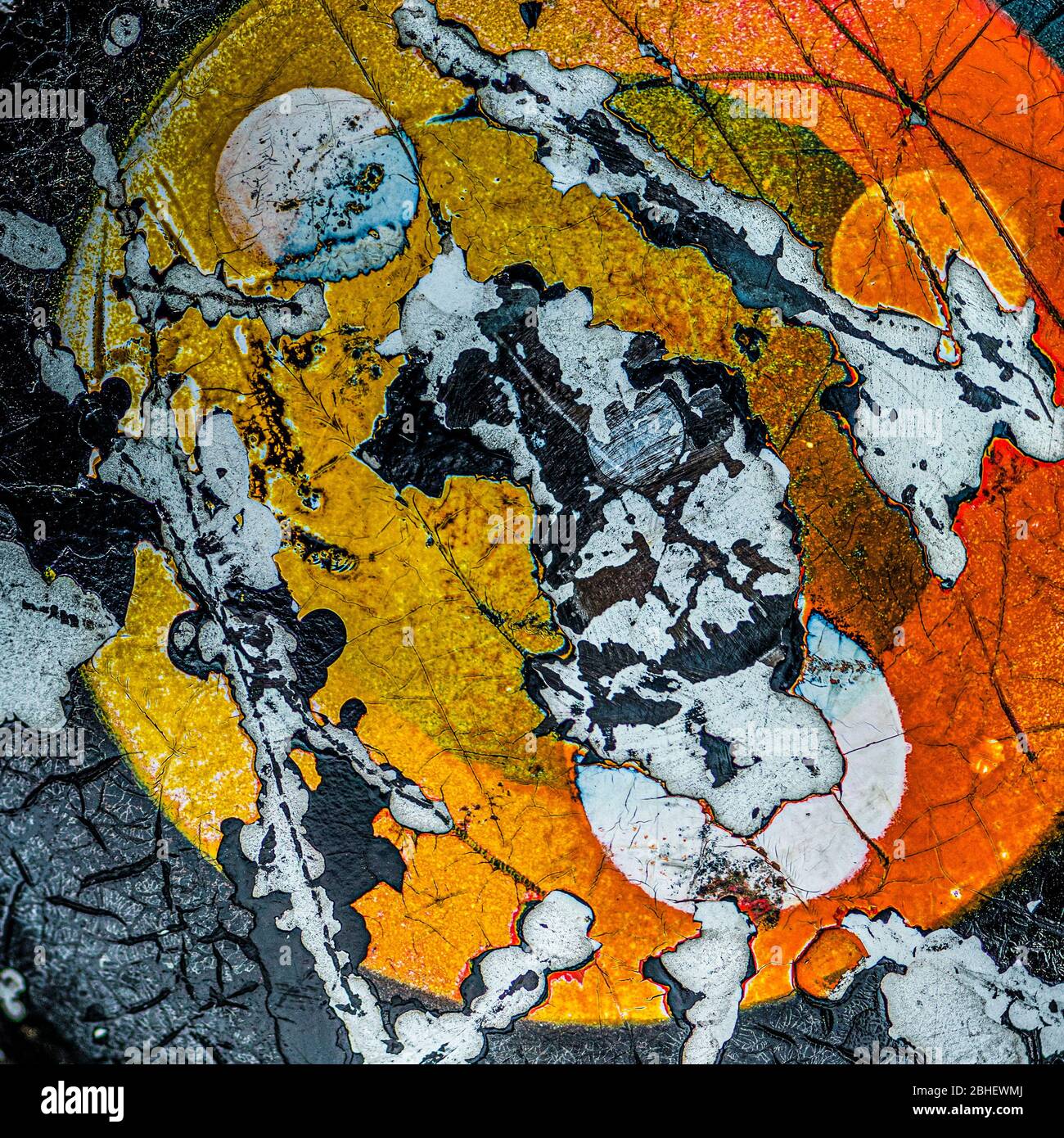 Colorful rust painting on an eroded Metal surface Stock Photo - Alamy