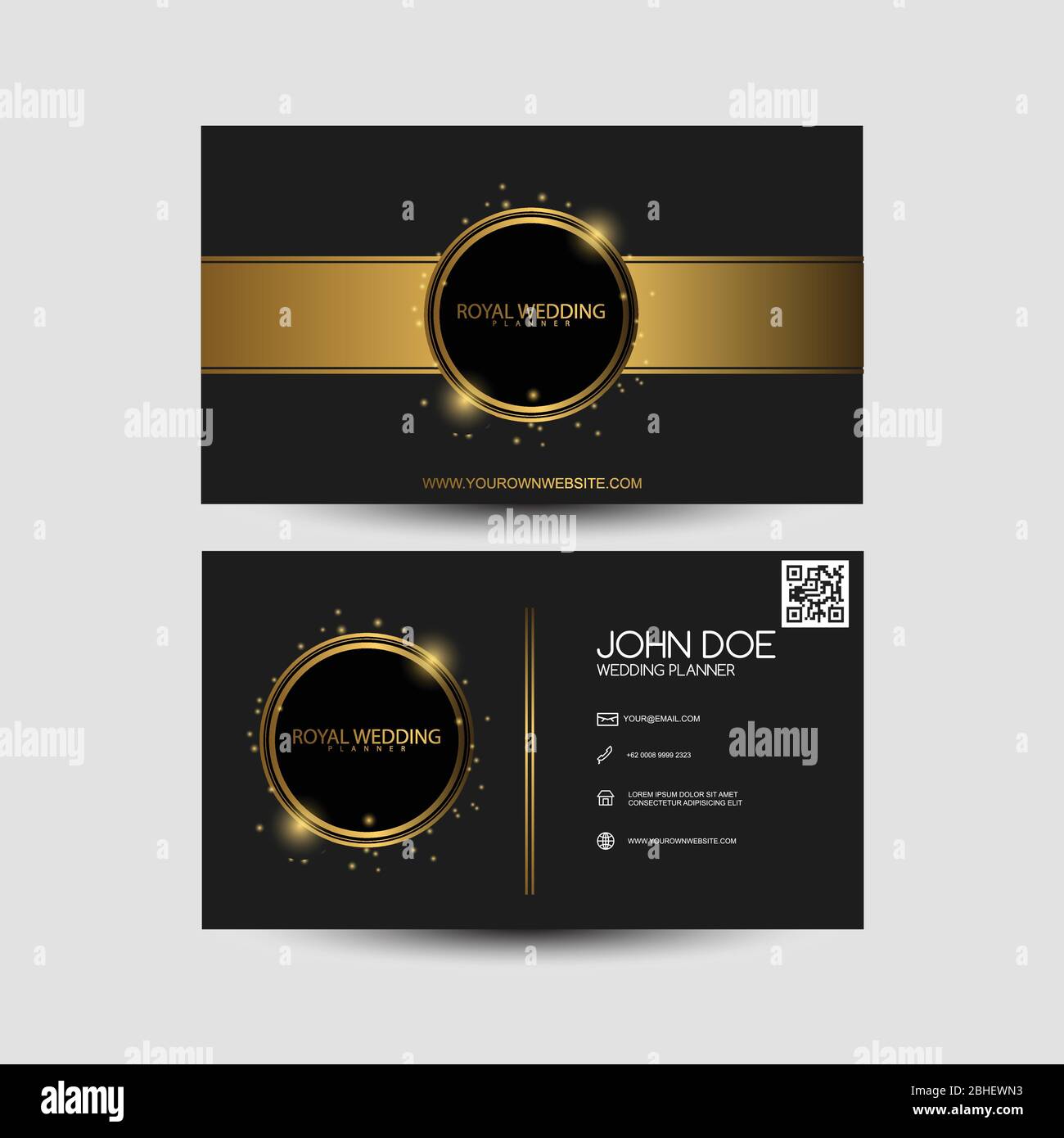 Business Card with golden color Stock Vector Image & Art - Alamy