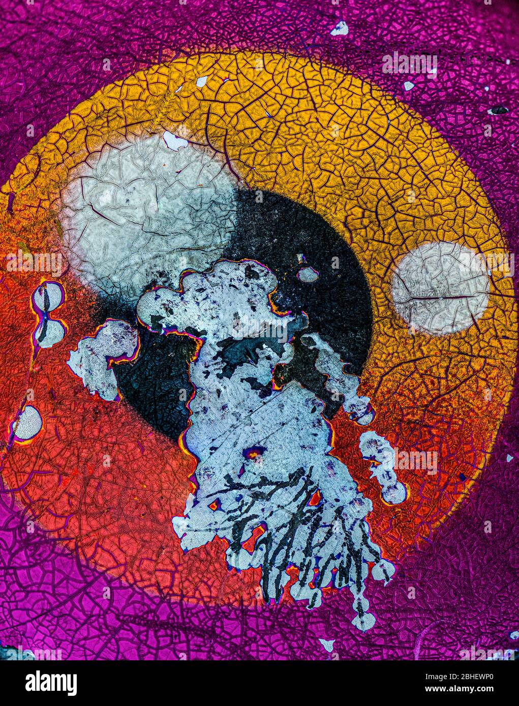 Colorful rust painting on an eroded Metal surface Stock Photo - Alamy