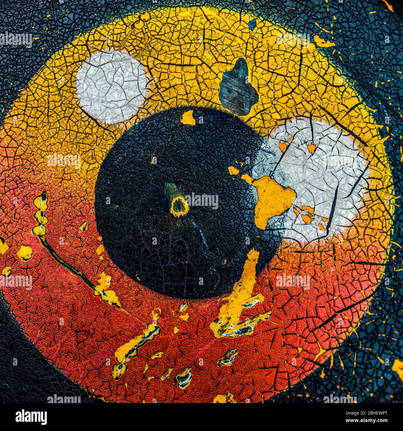 Colorful rust painting on an eroded Metal surface Stock Photo - Alamy