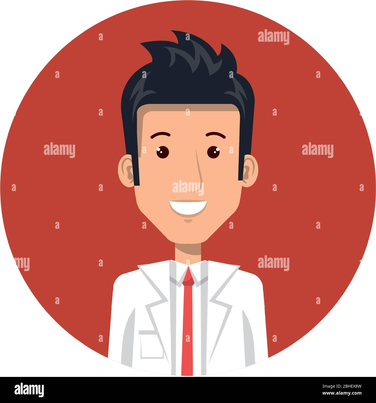 doctor male in frame circular Stock Vector Image & Art - Alamy