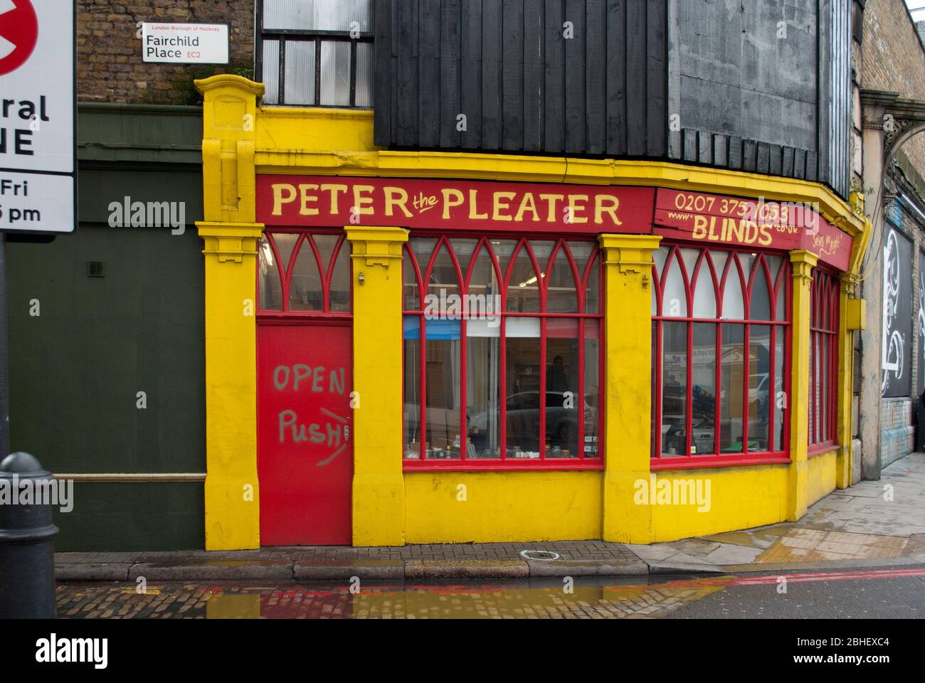 Peter the Pleater in Hackney, London EC2 Stock Photo - Alamy