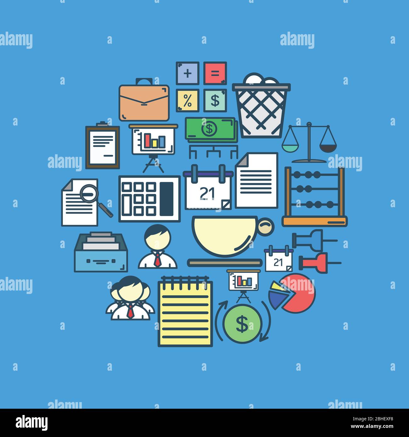 Set of Accounting Icon Stock Vector Image & Art - Alamy
