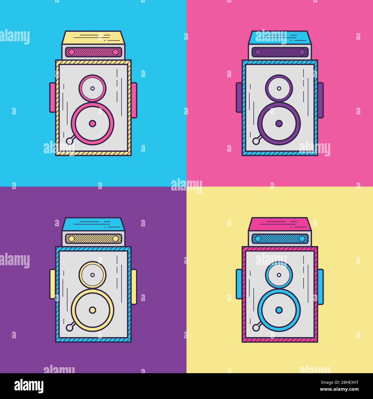 90s camera Stock Vector Images - Alamy
