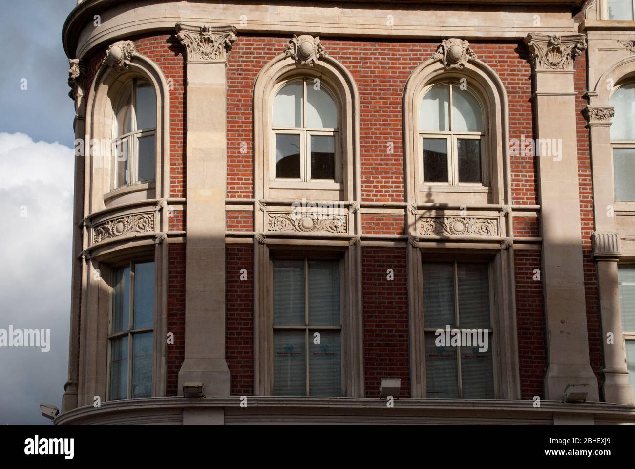 1880s Architecture Red Brick Stone Facade 6-8 Great Eastern Street ...