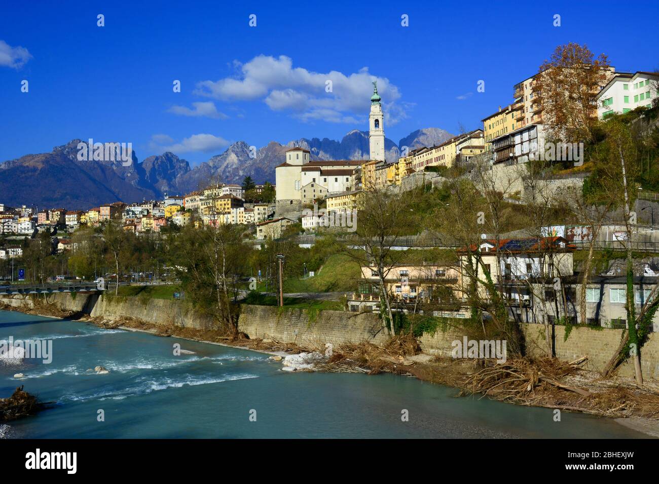 the beautiful city of Belluno in the Veneto region of Italy Stock Photo ...