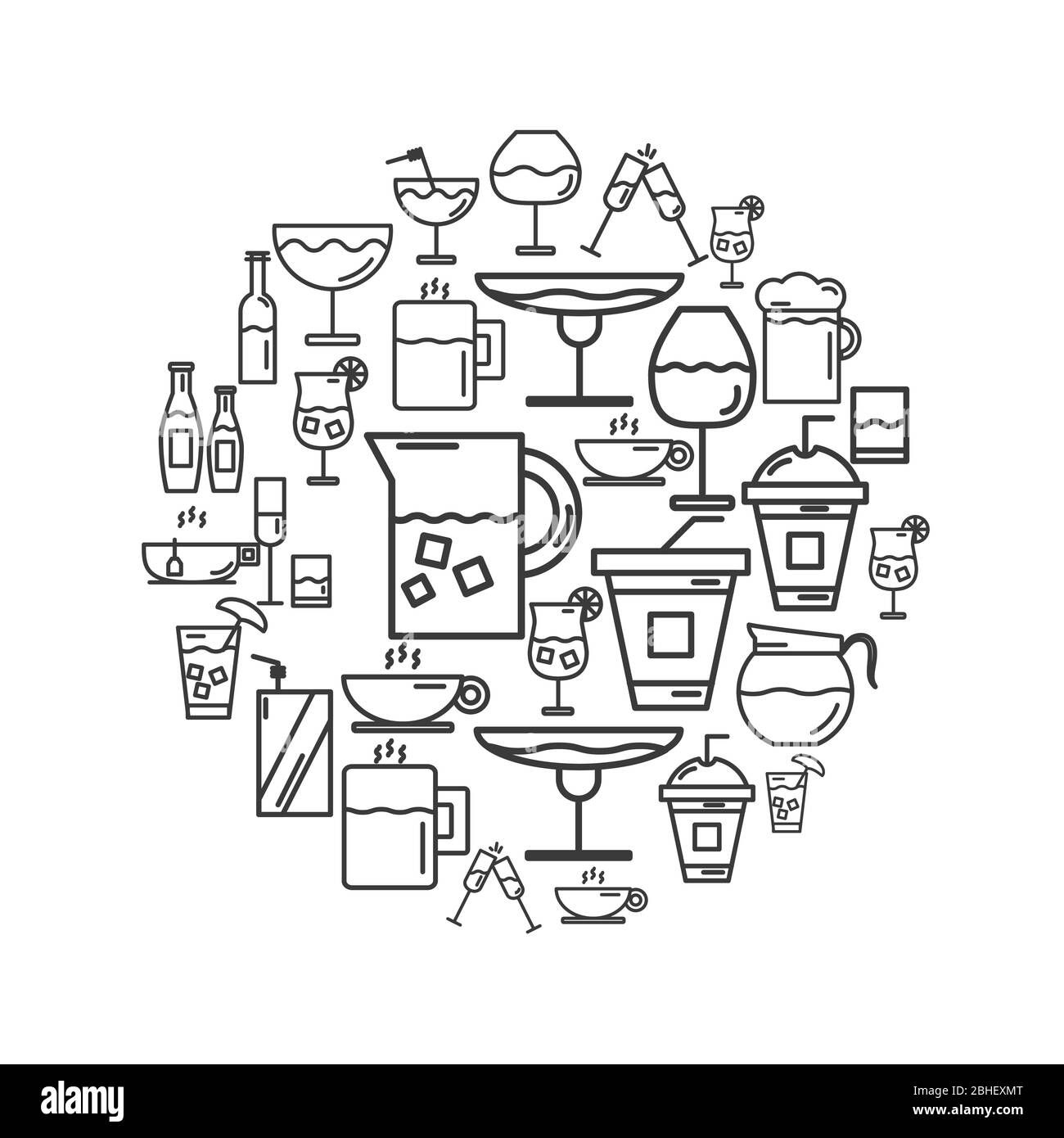 Drinking glass outline vector Black and White Stock Photos & Images - Alamy