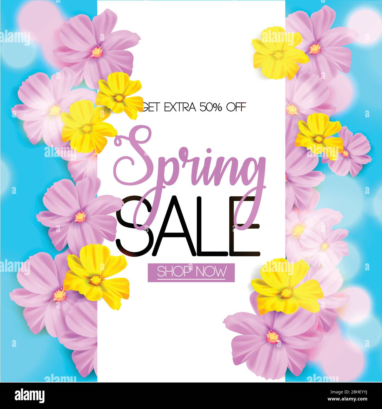 Spring sale background with flowers Stock Vector Image & Art - Alamy