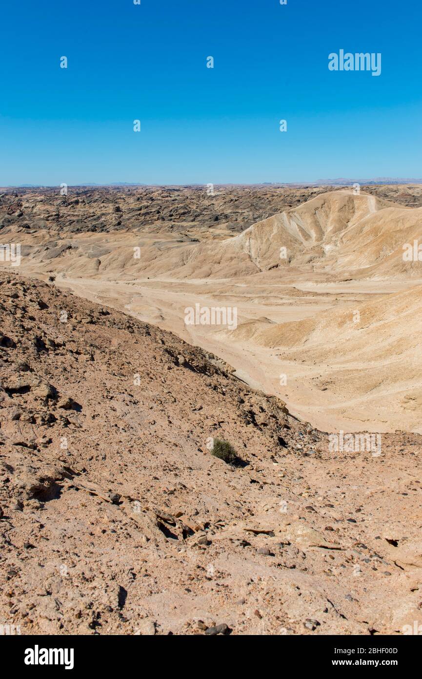 Moon landscape in the Namib Desert near Swakopmund, Namibia Stock Photo ...
