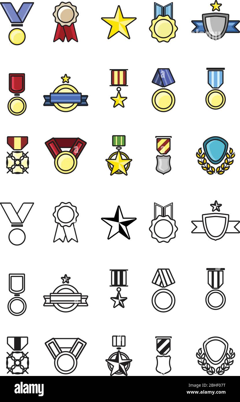 Set of Medal Icon Stock Vector Image & Art - Alamy