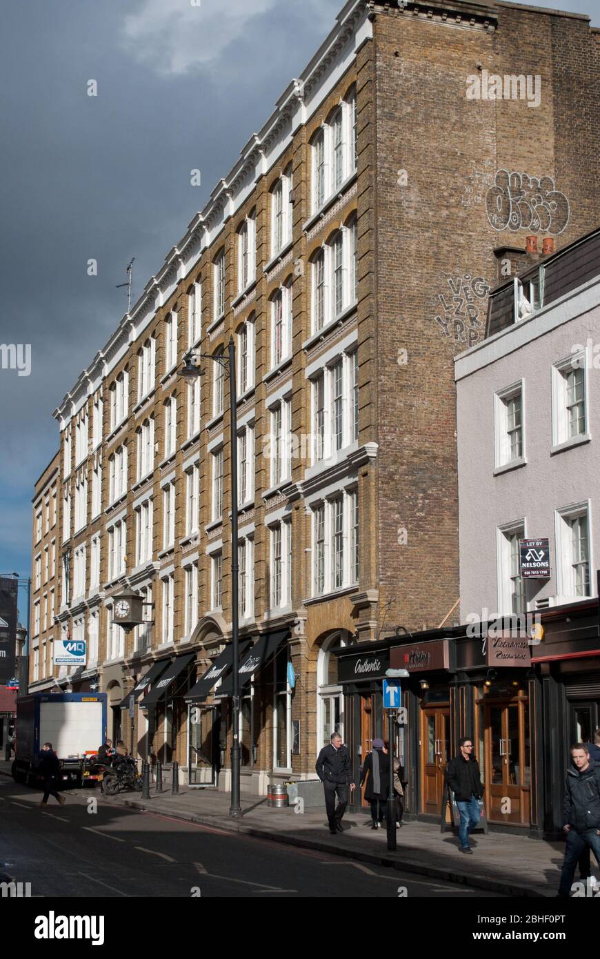 Shops in London Borough of Hackney, EC2 Stock Photo - Alamy