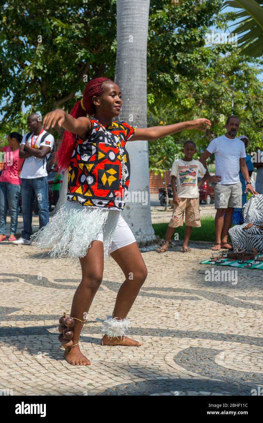 Local dance performance in the Garden of Benguela, Angola Stock Photo ...
