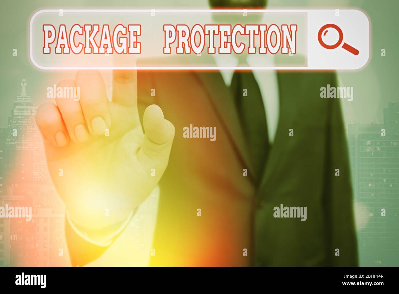 Writing note showing Package Protection. Business concept for Wrapping ...
