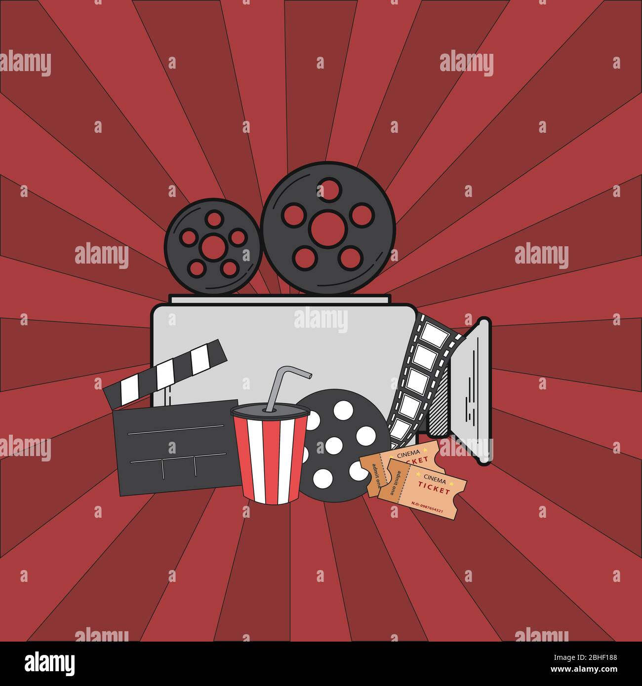 Cinema vector illustration Stock Vector Image & Art - Alamy