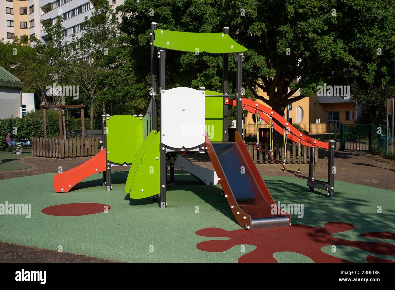 Colourful outdoor playground for children Stock Photo - Alamy