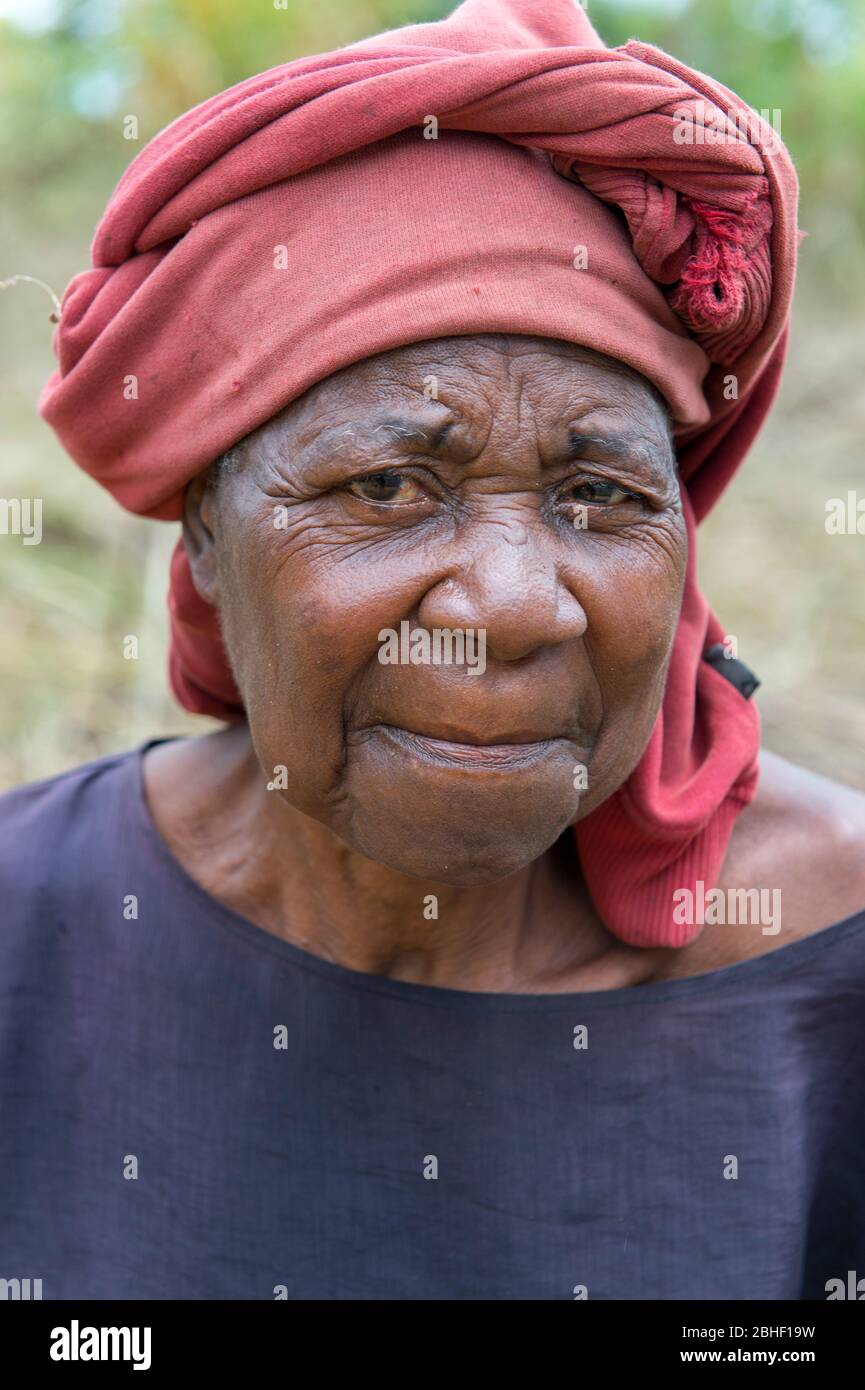 Portrait of woman at the Diosso Gorge near Pointe Noire, Democratic ...