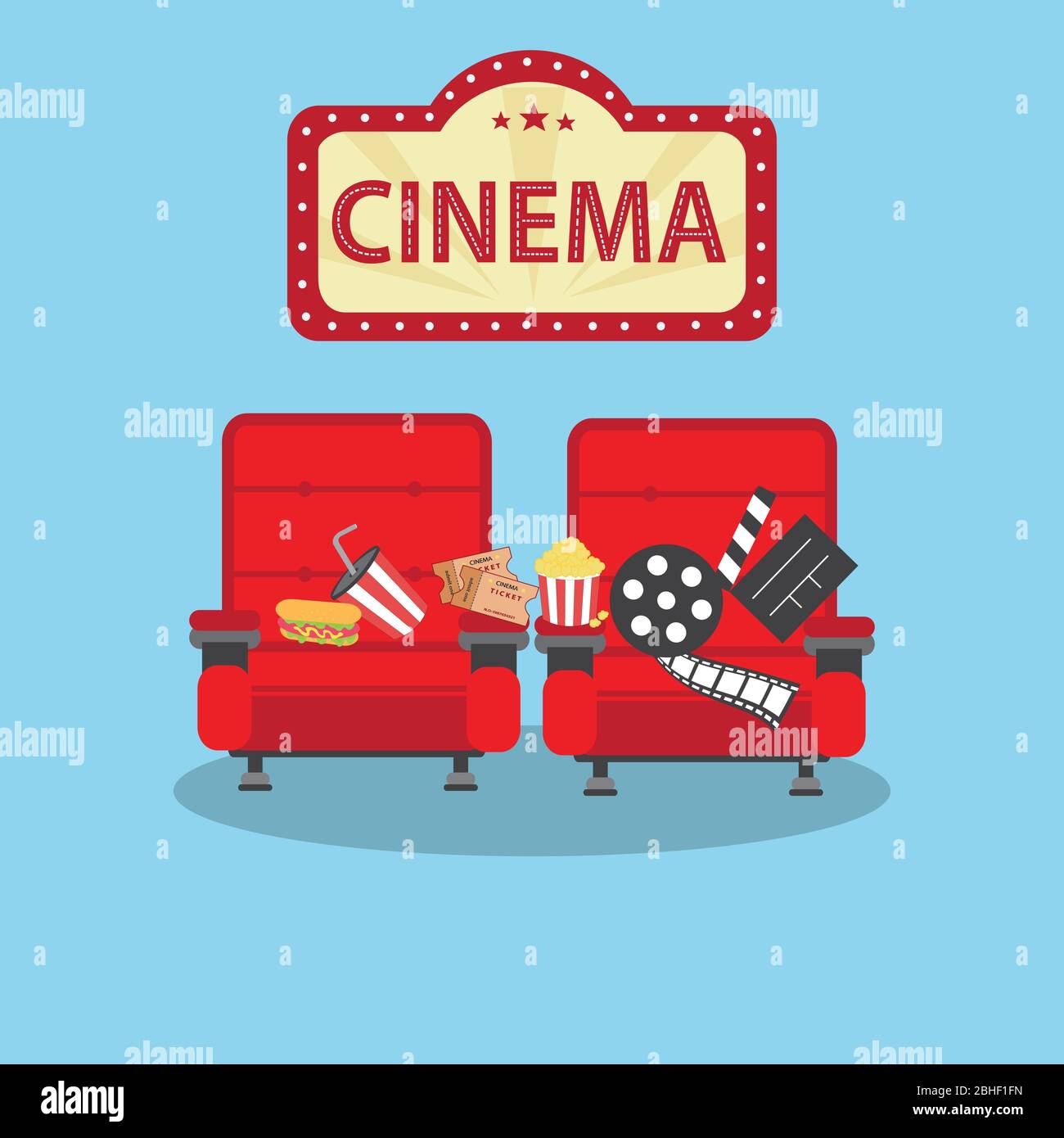Cinema vector illustration Stock Vector Image & Art - Alamy
