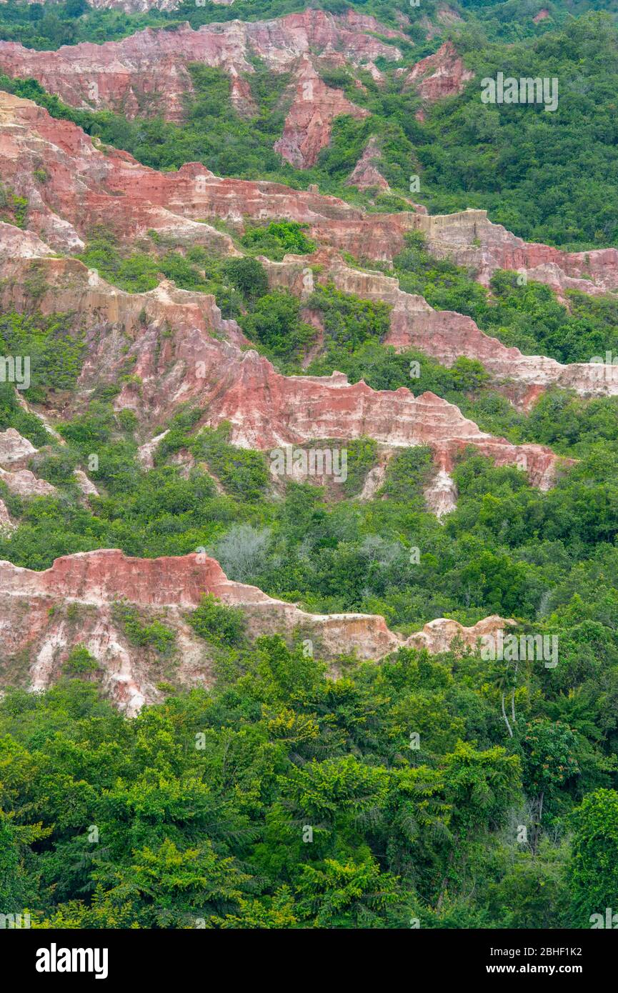 View of Diosso Gorge near Pointe Noire which was created by erosion ...