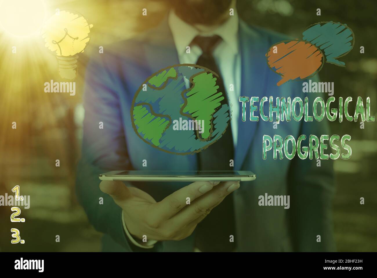 Handwriting text Technological Progress. Conceptual photo overall ...