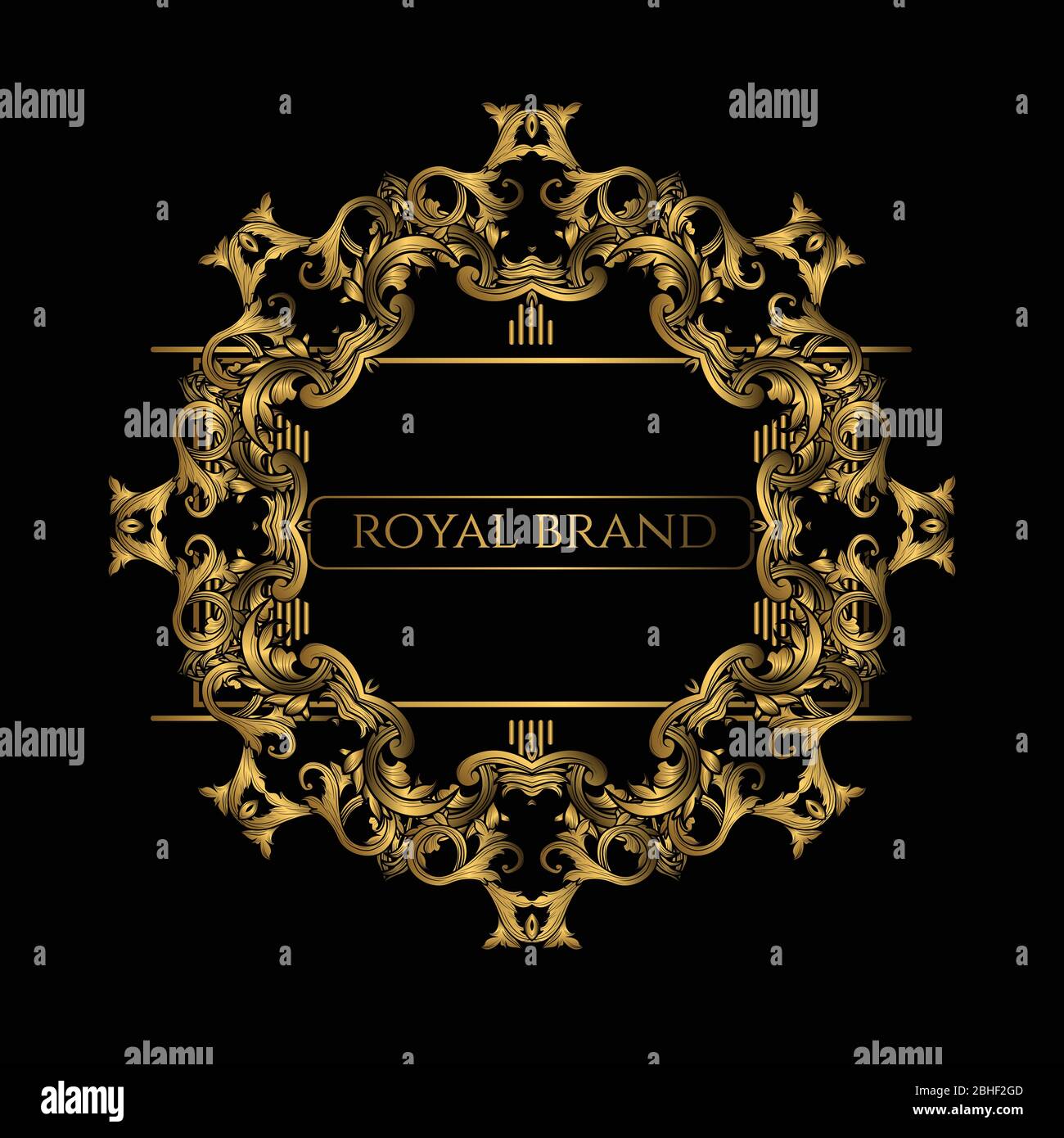 Luxury Frame Background with Gold Color Stock Vector Image & Art - Alamy