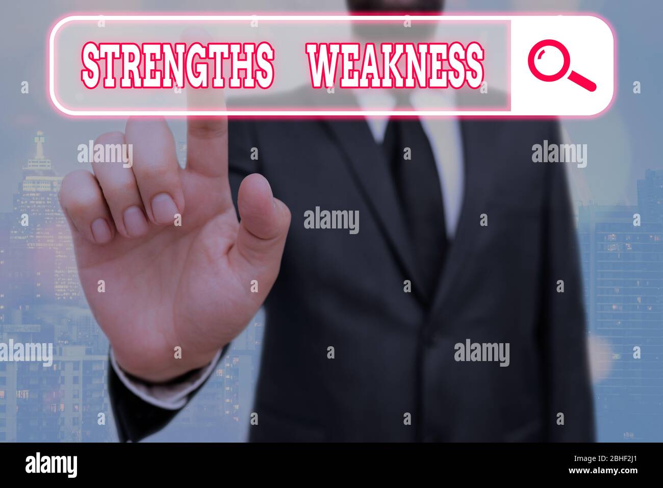 Writing note showing Strengths Weakness. Business concept for ...