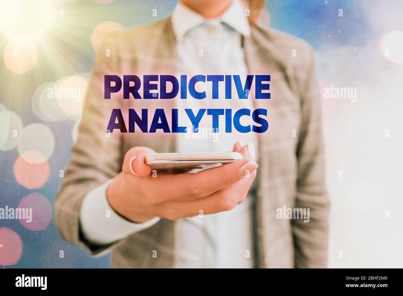 Conceptual hand writing showing Predictive Analytics. Concept meaning Optimize Collection ...