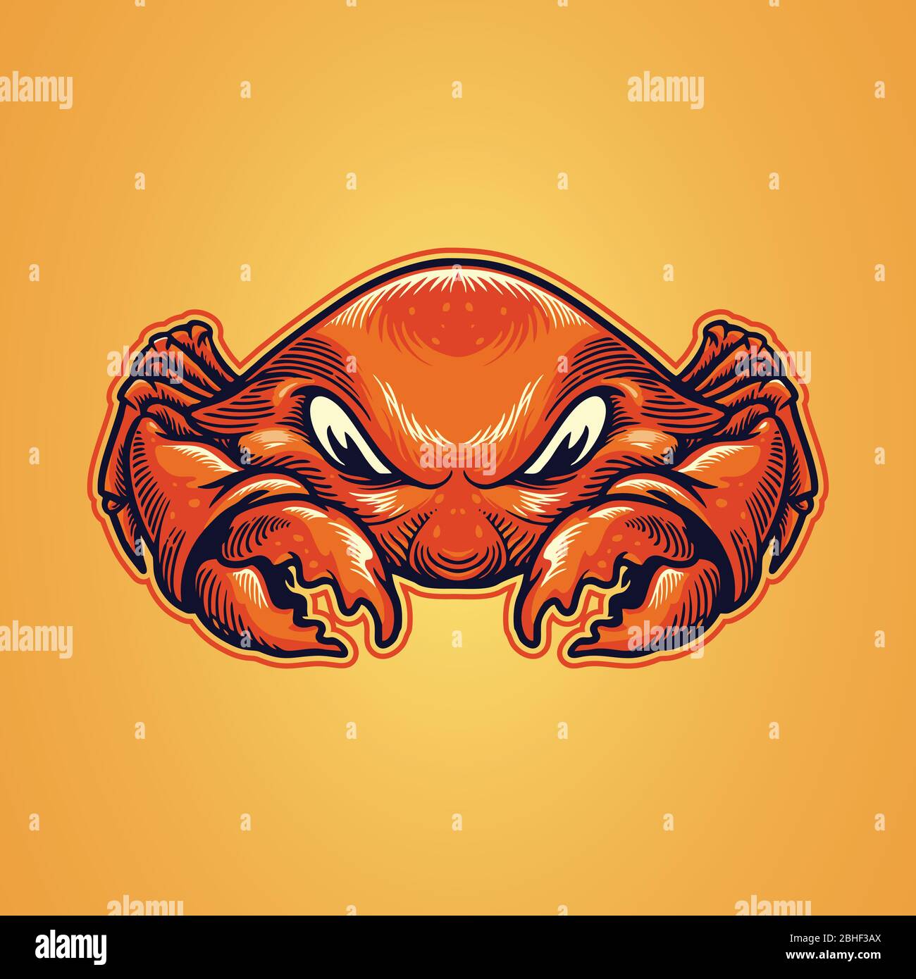 Vector crab cartoon character illustrations Stock Vector Image & Art ...