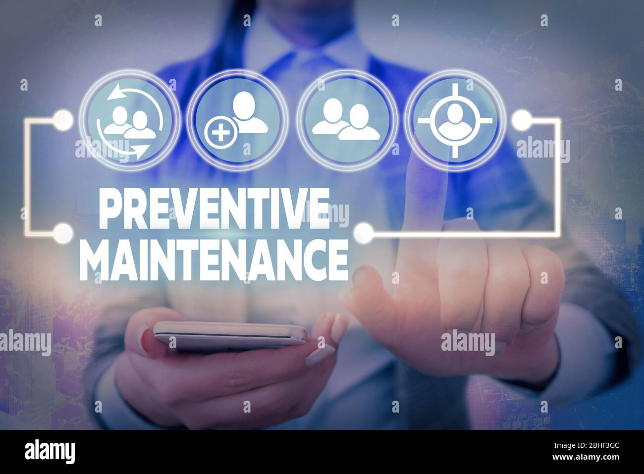 Writing note showing Preventive Maintenance. Business concept for Avoid ...