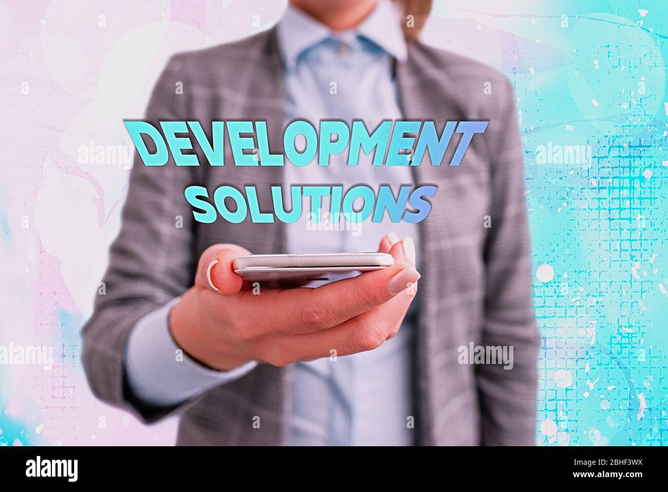 Conceptual hand writing showing Development Solutions. Concept meaning Efficient Planning based ...