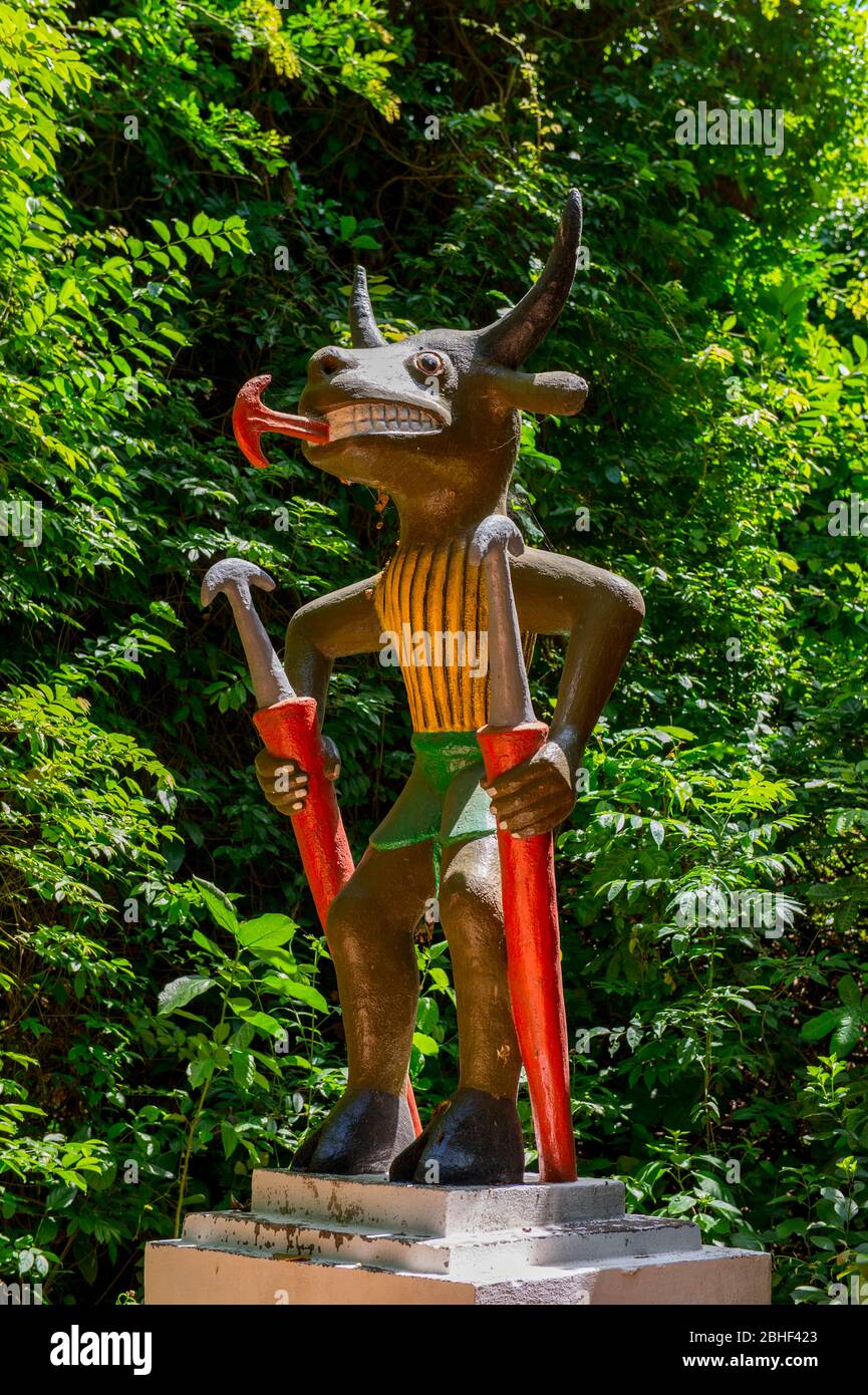 Statue of Hevioso - thunder and lightning (representing Vodun deities ...