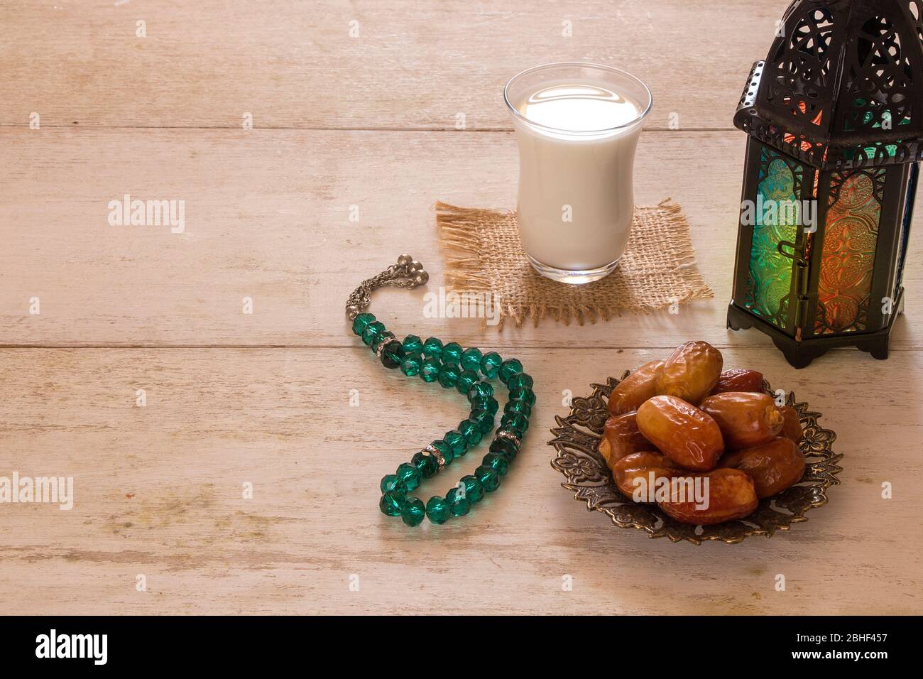 Ramadan Food Background - Wooden table with Arabian dates , dried ...