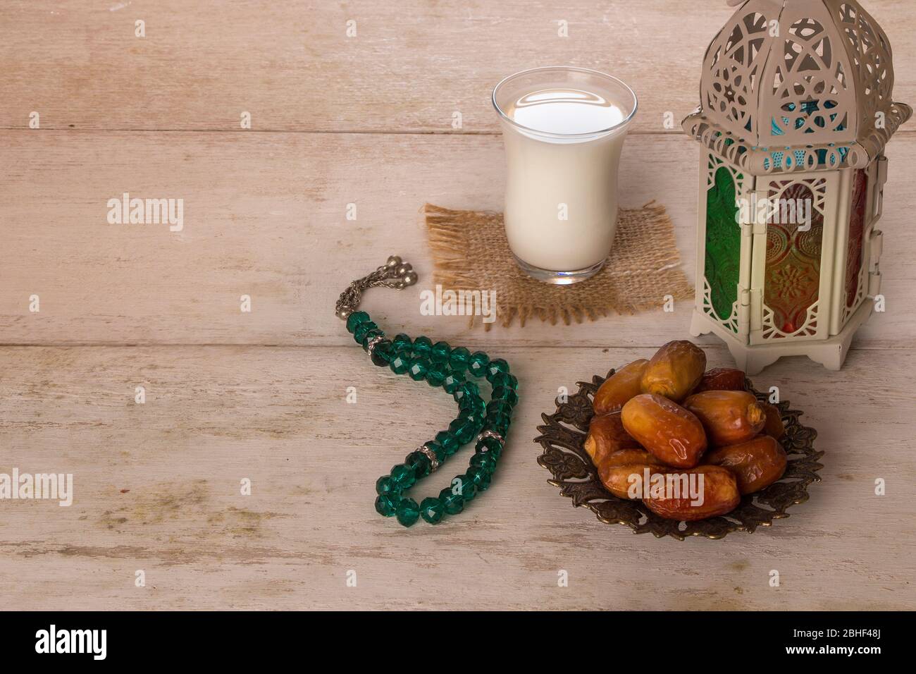 Ramadan Food Background - Wooden table with Arabian dates , dried ...