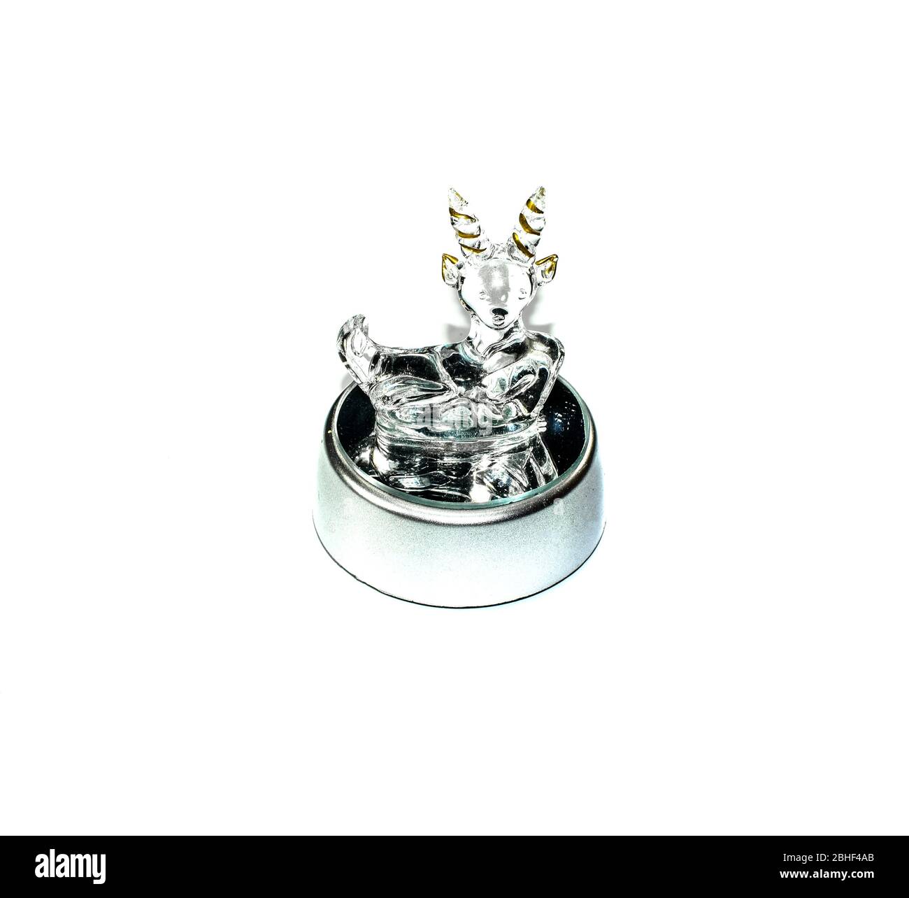 Crystal deer with antlers. A crystal souvenir Stock Photo - Alamy